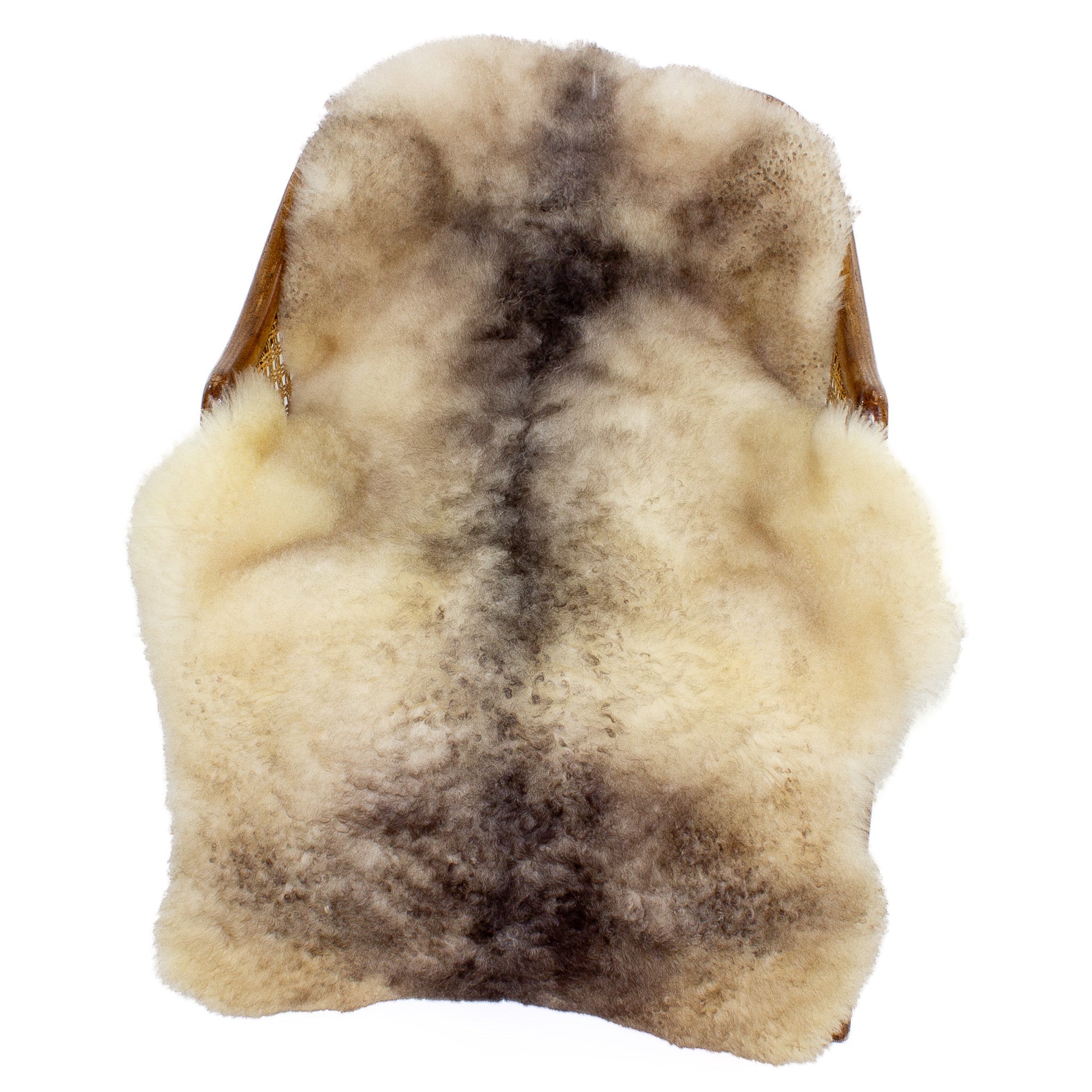Sheepskin: Soft Short Wool Ivory White w Dark Mottled Swedish ...